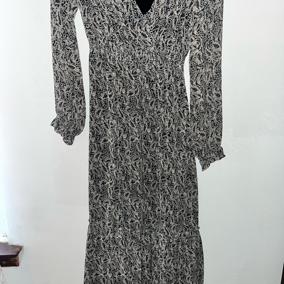 Sezane | Dresses | Sezane Titaine Dress Printed Black And White Size 34 ...